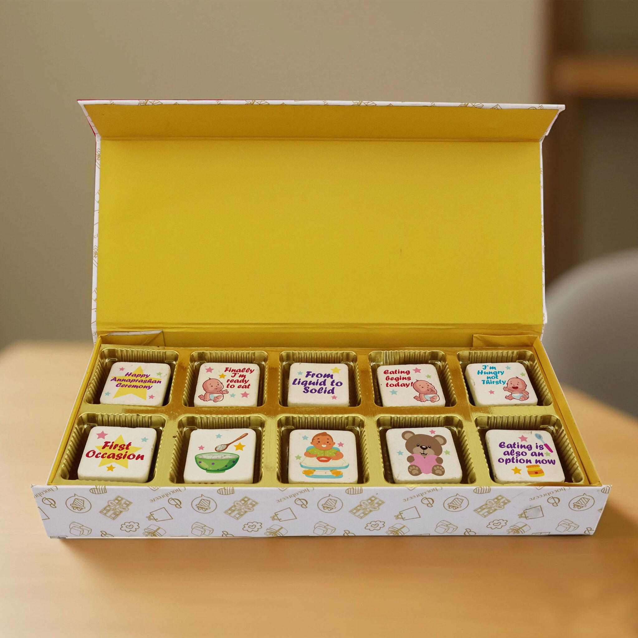 Thoughtful Baby Annaprashan Chocolates in Luxury Box - Chocobreeze ...