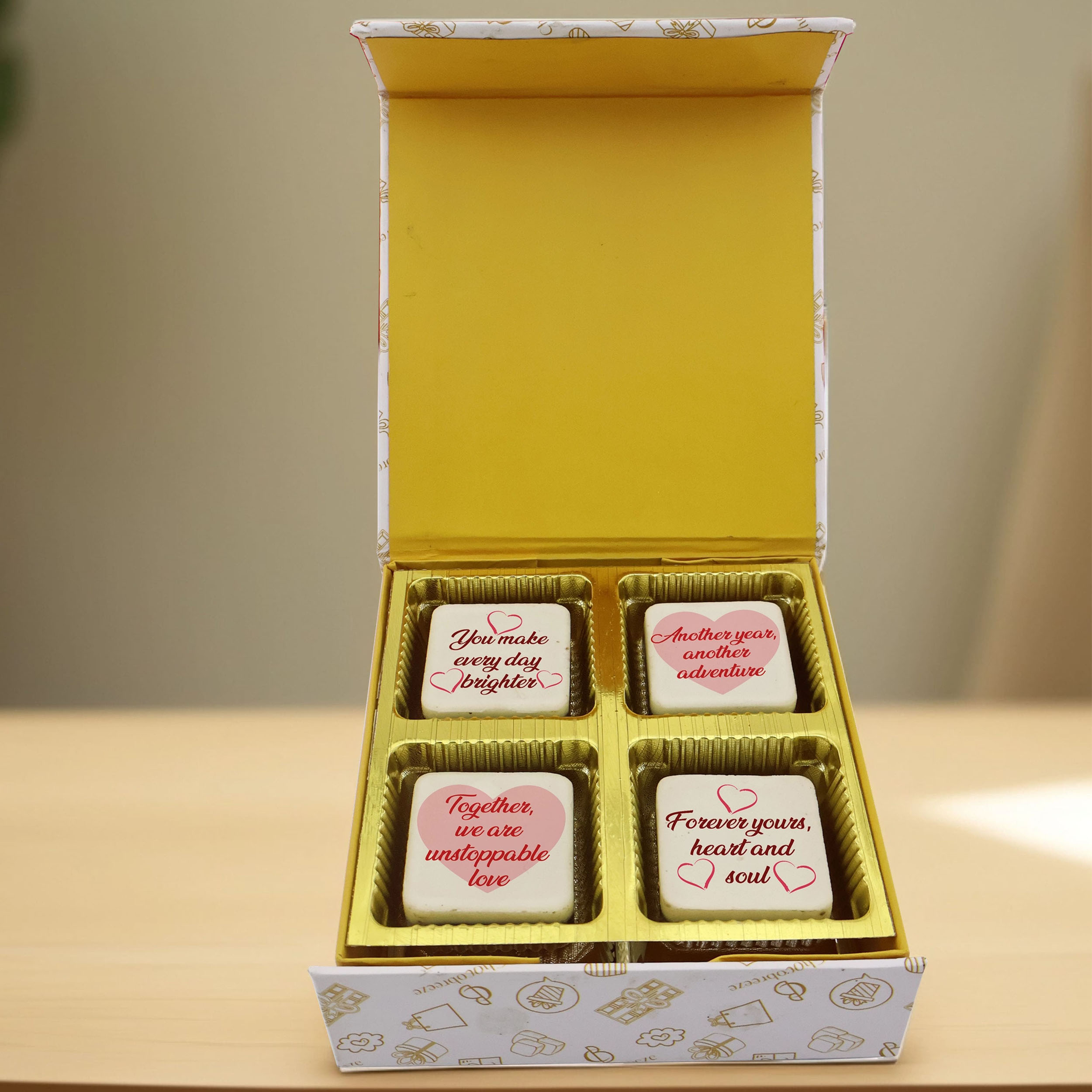 Custom Valentine Chocolates in Elegant Gift Box - Chocobreeze ...