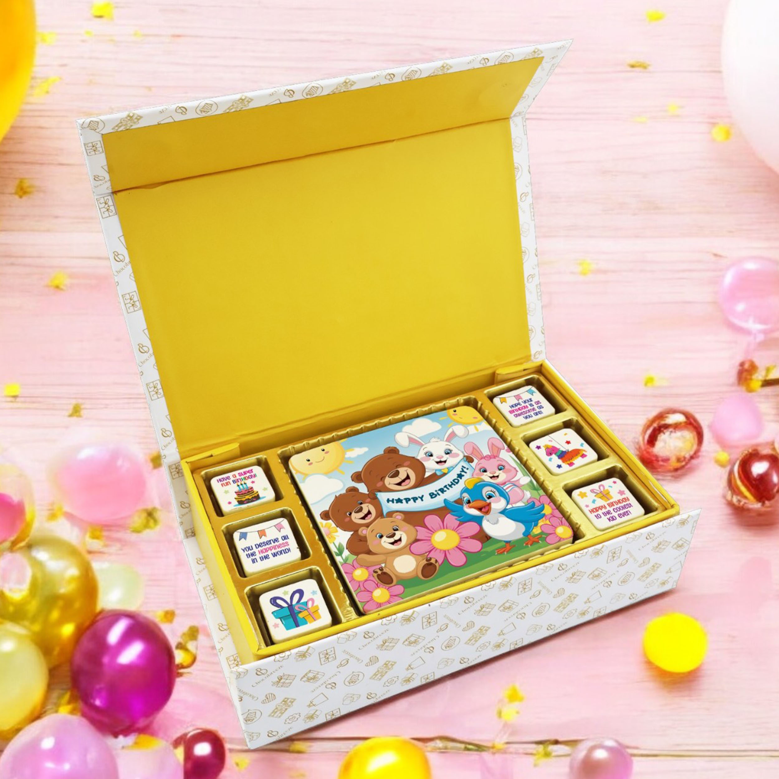 Fun & Festive Birthday Chocolates for Kids in Chocobreeze Luxury Box ...