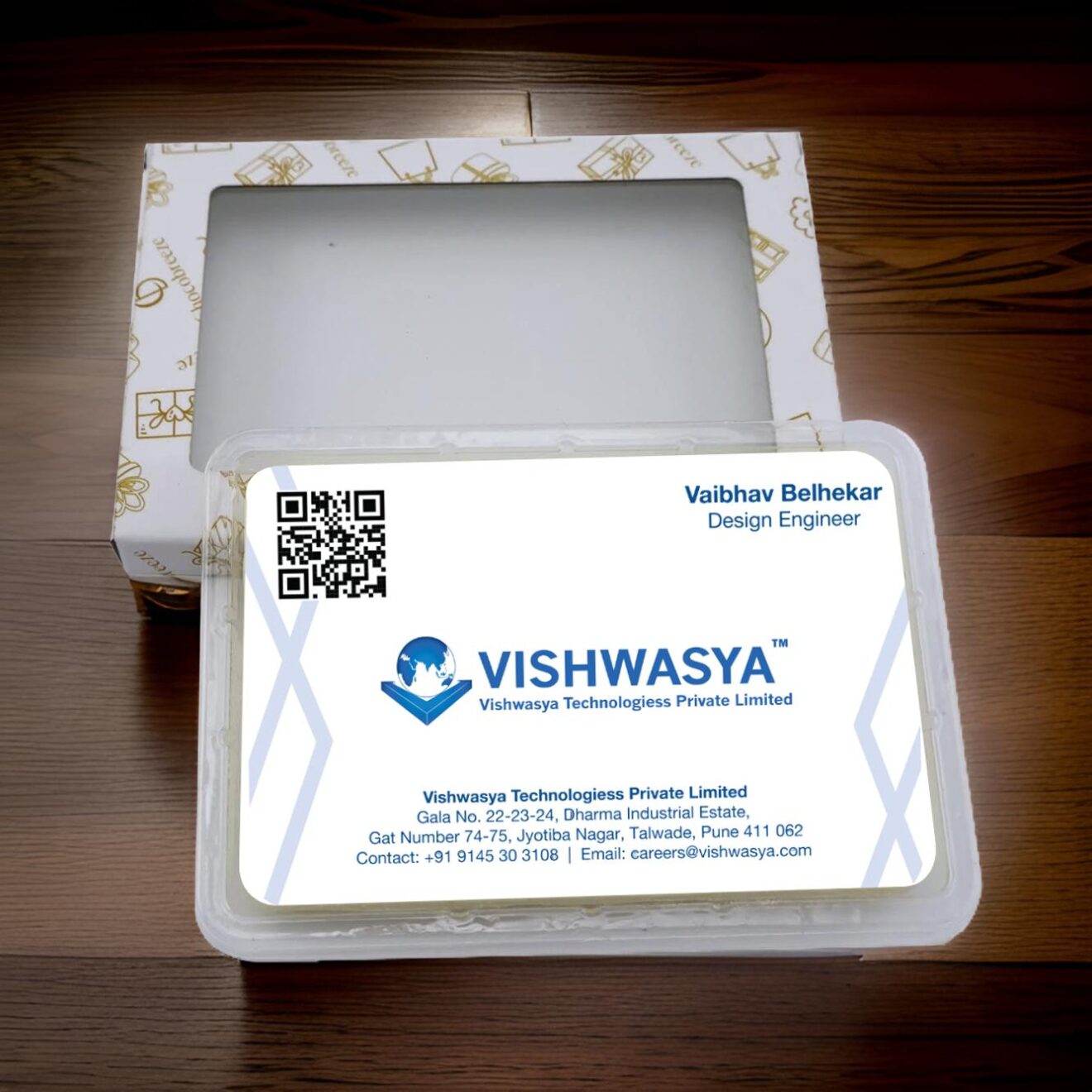 Exclusive Visiting Card Chocolate in Chocobreeze Premium Paper Box with ...