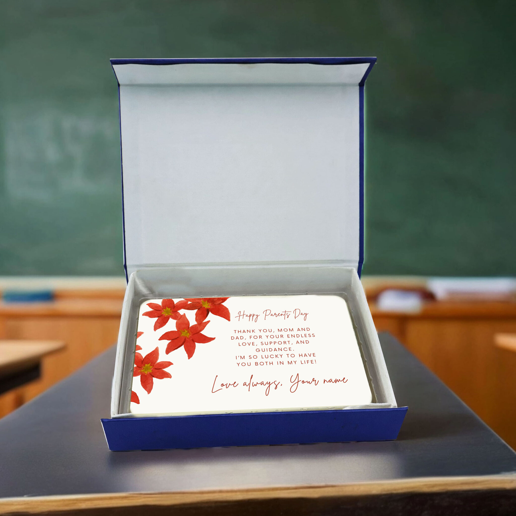 Heartfelt Parent’s Day Chocolate in Luxury Satin Rigid Box ...