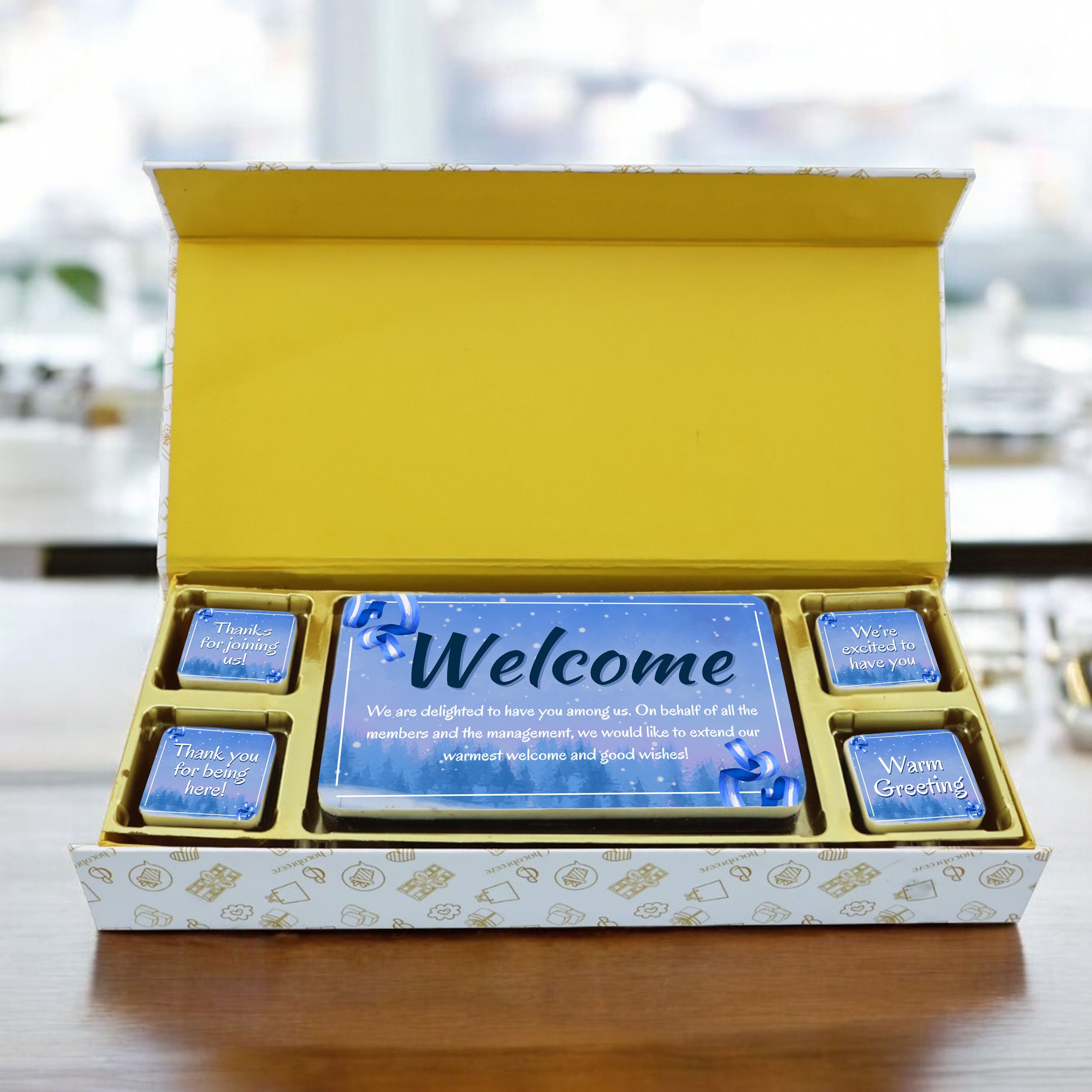 Personalized Welcome Chocolates in Luxury Rigid Box - Chocobreeze ...