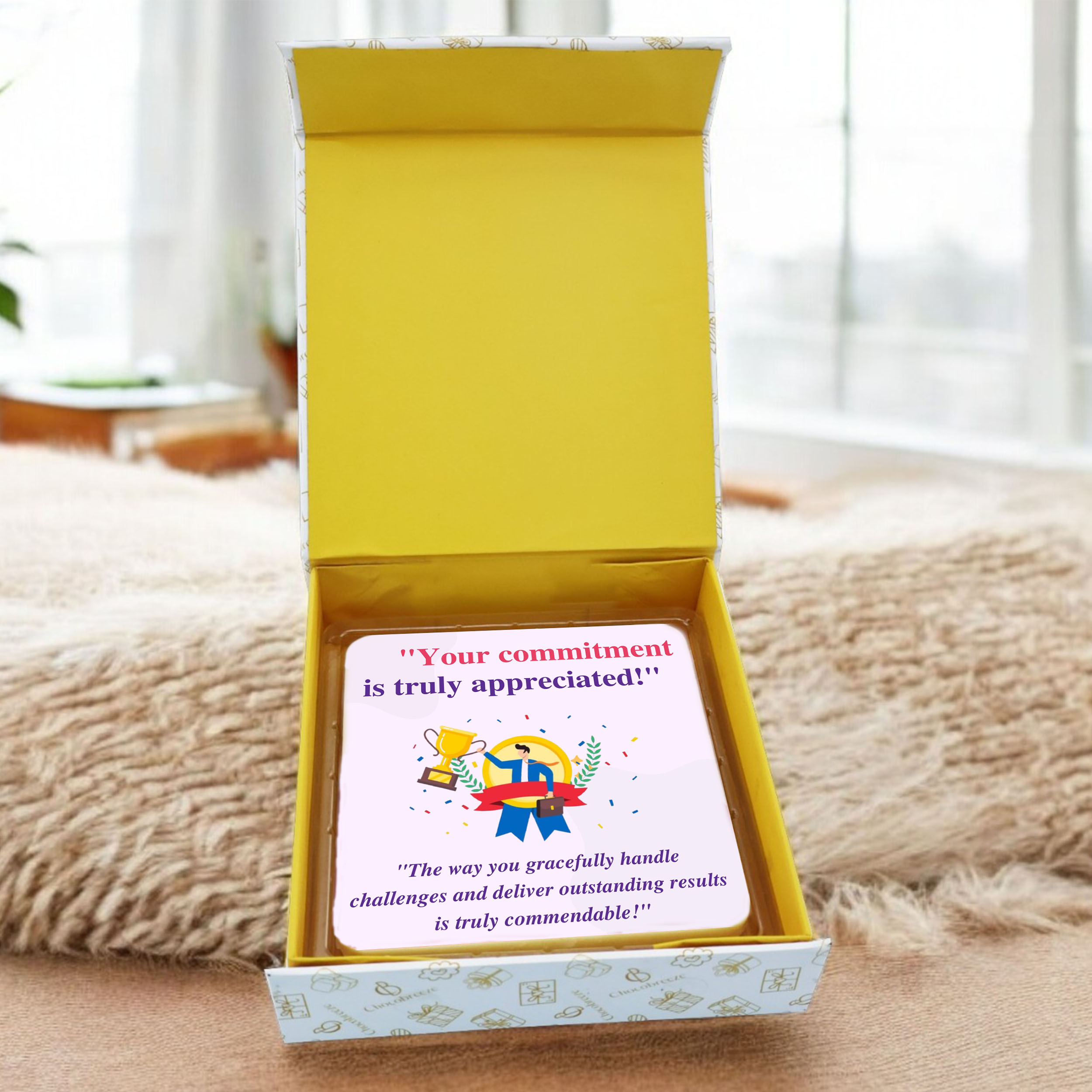 Personalized Employee Recognition Chocolate in Luxury Rigid Box ...