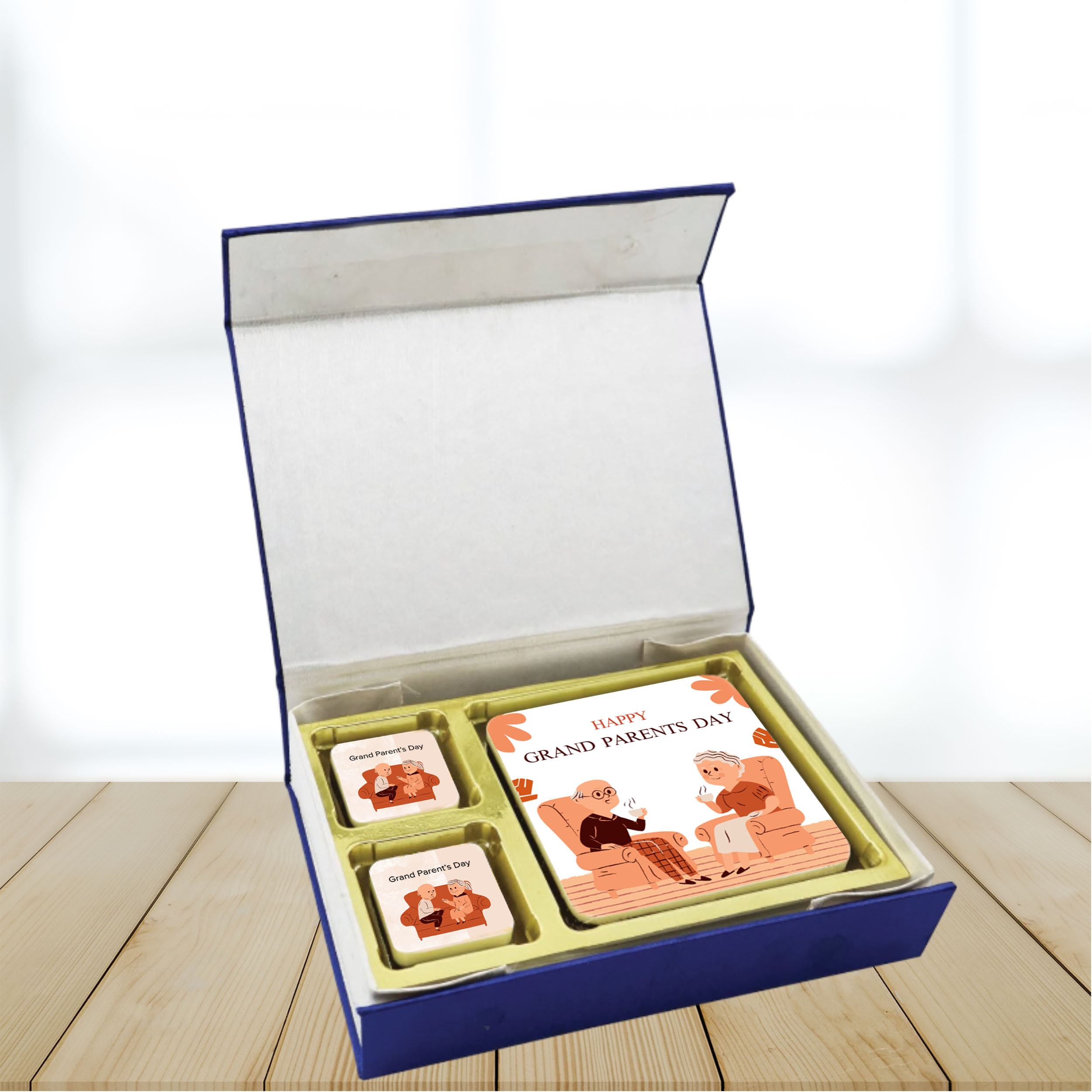 Heartfelt Grand Parent’s Day Chocolate Gift in Luxury Satin Rigid Box ...