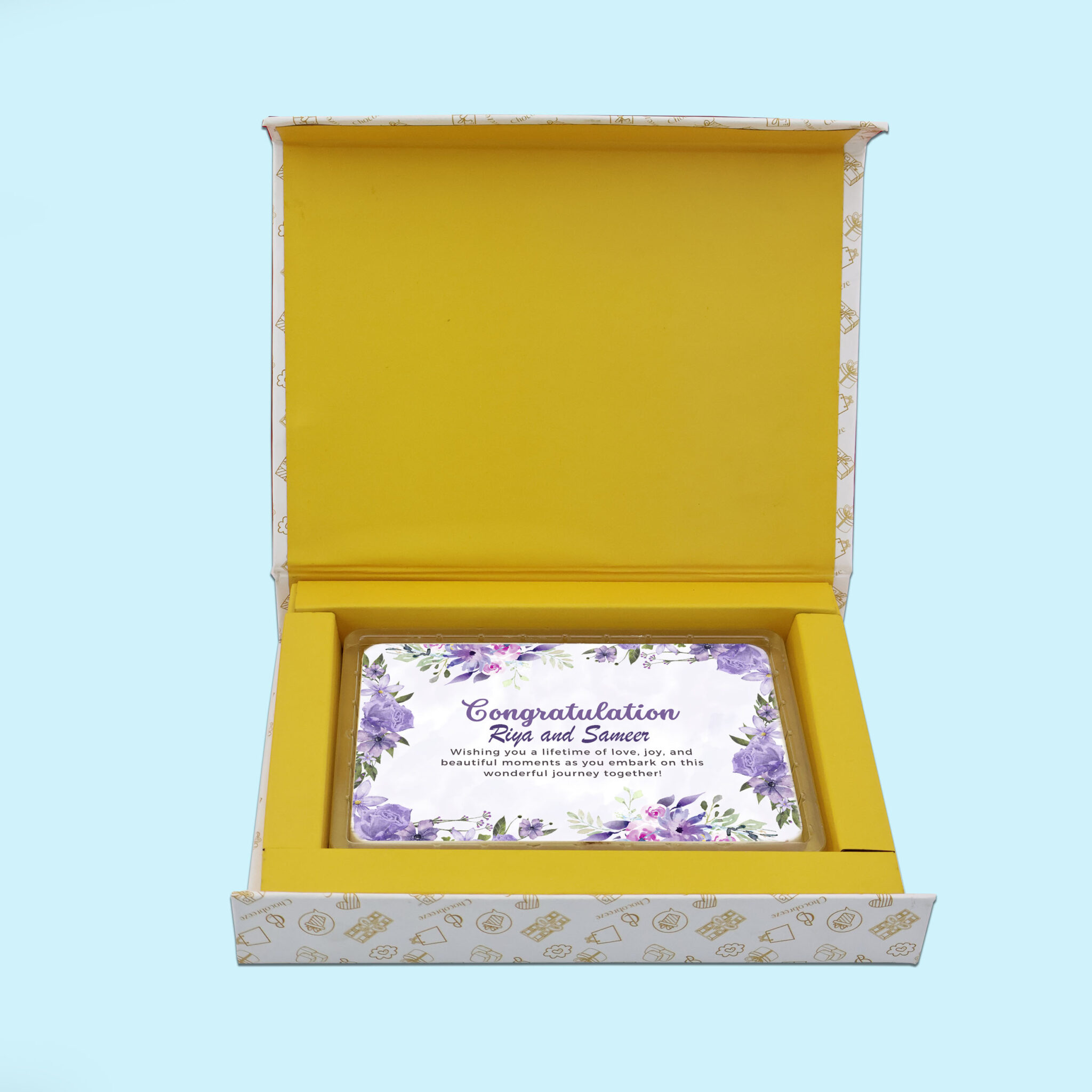 Elegant Congratulations Chocolate Gift in Chocobreeze Premium Rigid Box ...