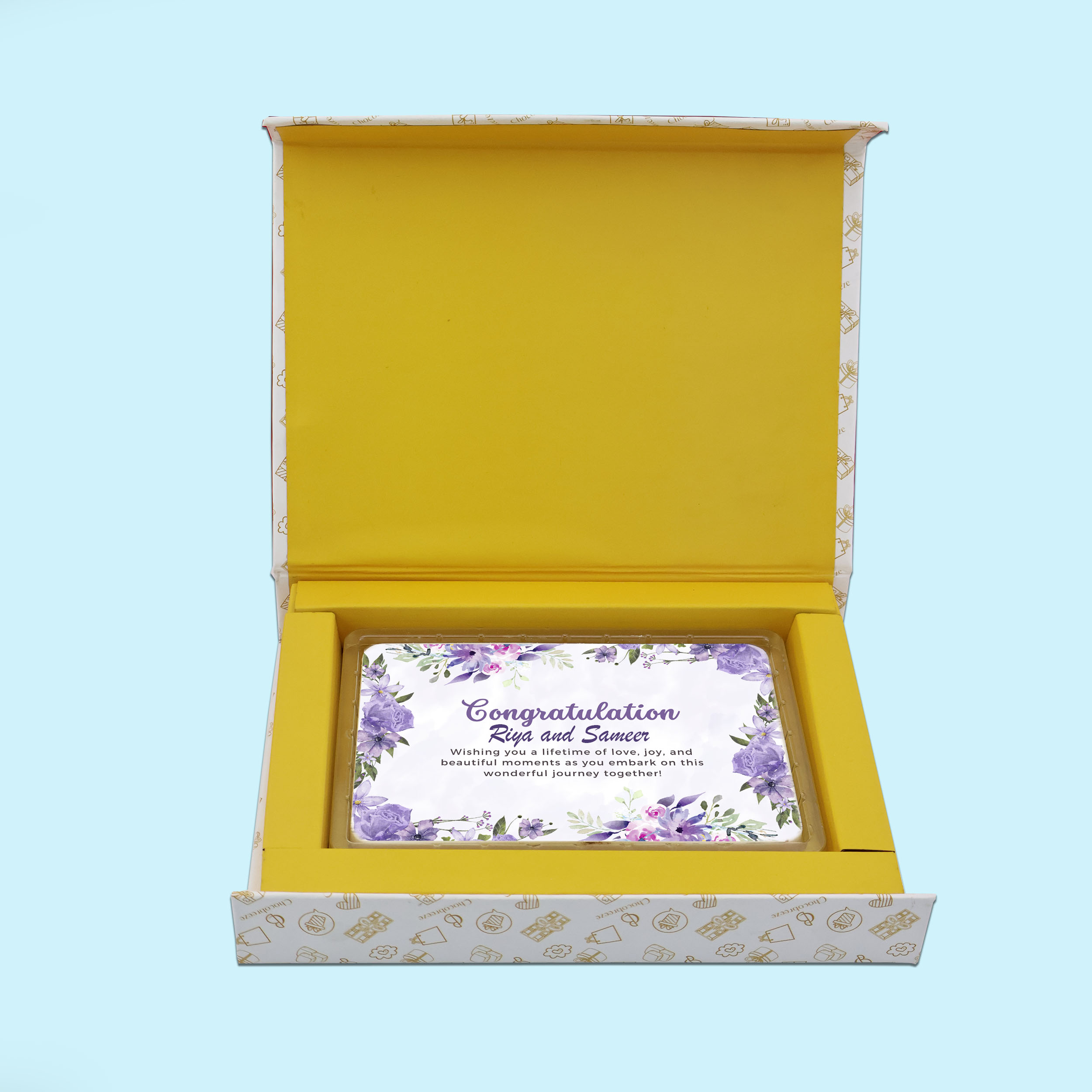 Elegant Congratulations Chocolate Gift in Chocobreeze Premium Rigid Box ...